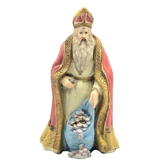 Emilio Pucci | Holiday | Vintage Saint Nicholas Figurine Bag Of Coins ...